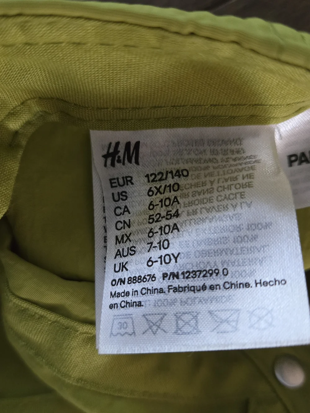 H&M | Accessories | Hm Lime Green Kids Jacket With Branded Tag | Poshmark